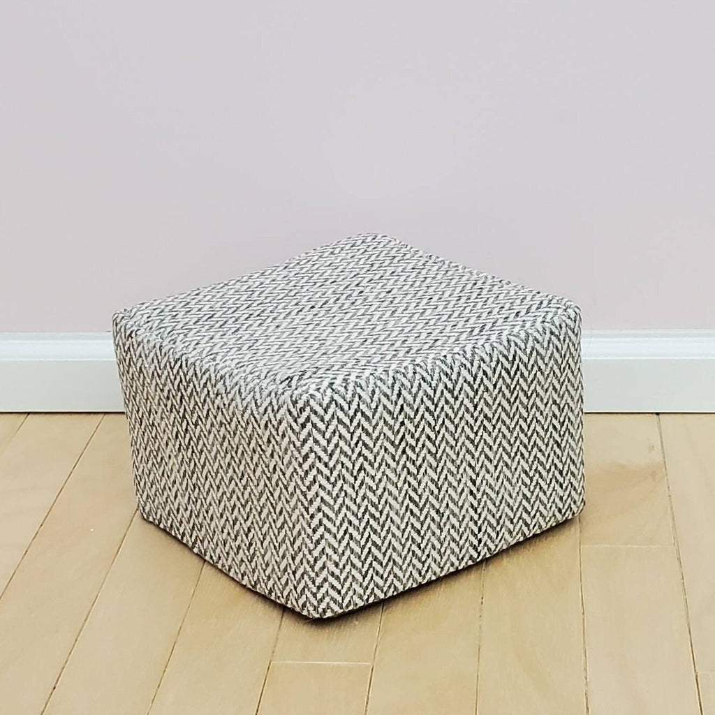 Patterned Poof Ottomans & Pillows for Dolls | Bitty House Miniatures
